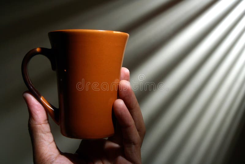 Hand holding a coffee mug stock photo. Image of beverage - 56601172