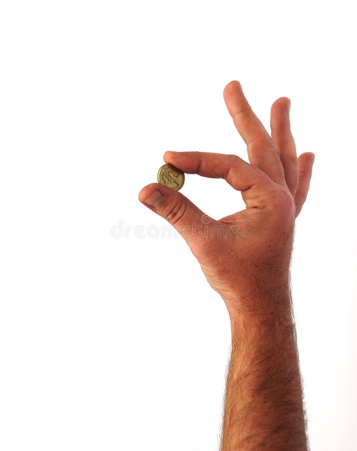Hand holding a coin stock image. Image of pence, crunch - 6408531 Hand holding a coin stock image. Image of pence, crunch - 6408531