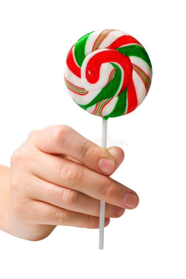 Hand Holding Colourful Lollipop Stock Photo - Image of single, lollypop ...