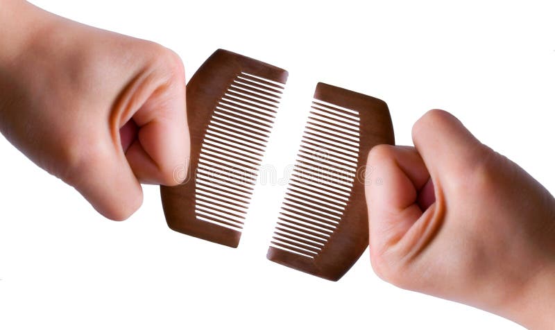 Hand Holding Comb Isolated on a White Background Stock Photo - Image of ...