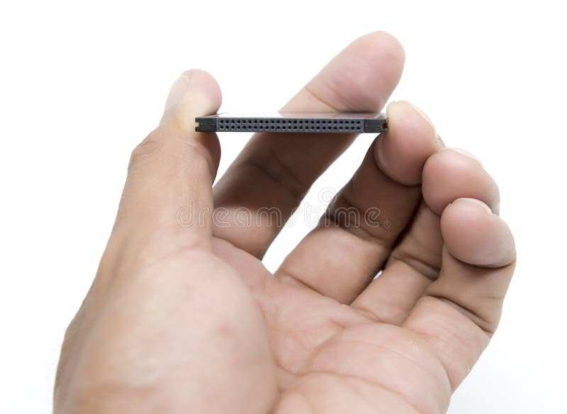 Hand Holding Compact Flash Memory Card Stock Photo - Image of ...