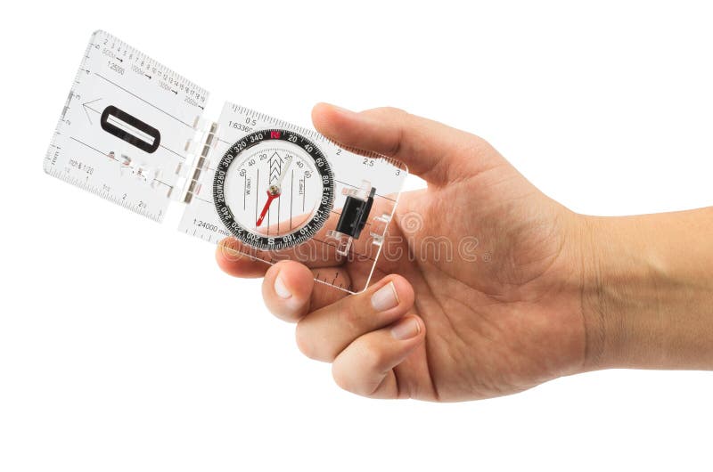 Hand holding compas stock image. Image of arrow, instrument - 22401855