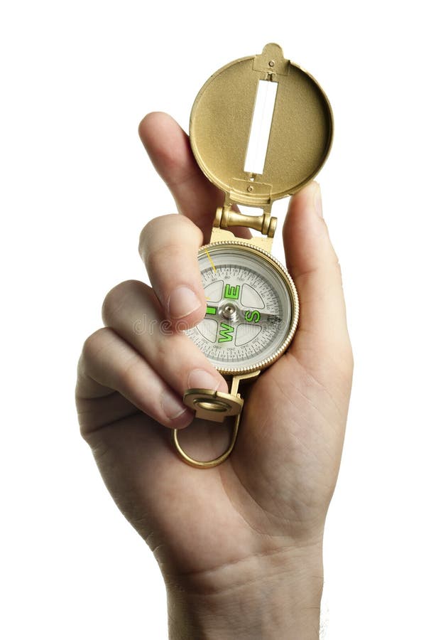 Hand Holding a Compass stock image. Image of orientation - 15147113