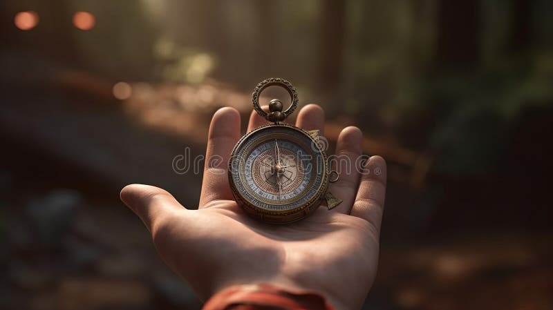 Compass Hand Holding Stock Illustrations – 246 Compass Hand Holding ...