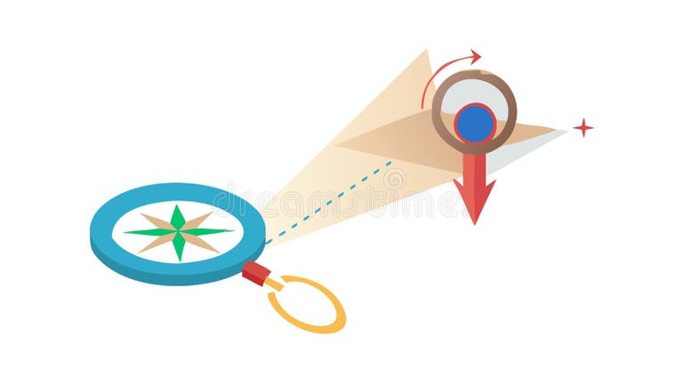 Hand Holding Compass Guiding Pathway Vector Illustration, Vector Design ...