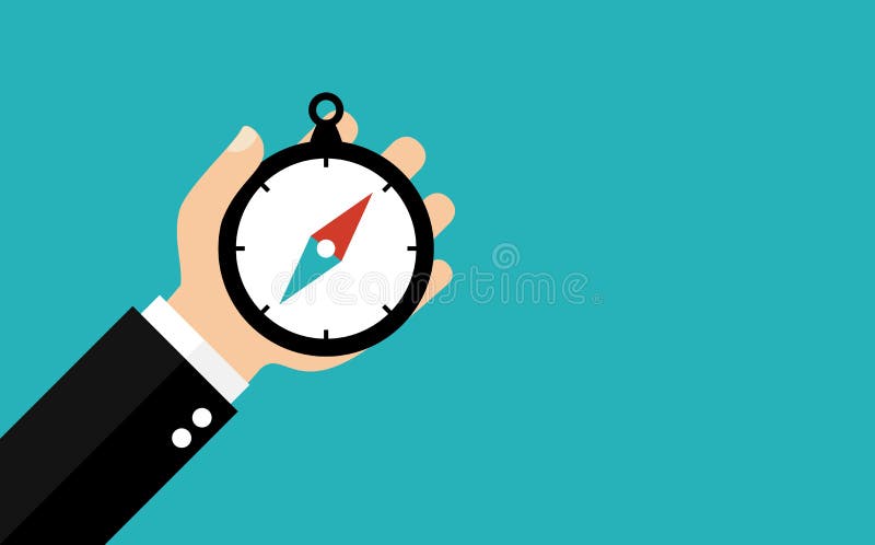 Hand Holding Compass Stock Illustrations – 291 Hand Holding Compass ...