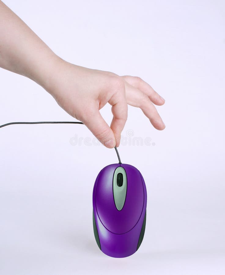 A Hand Holding a Computer Mouse Stock Image - Image of notebook ...