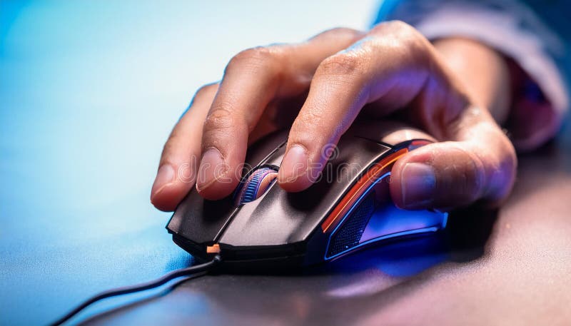 Hand Holding a Mouse, AI Generated Stock Illustration - Illustration of ...