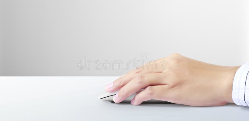 Hand Holding Computer Mouse. Internet Technology Network Stock Image ...