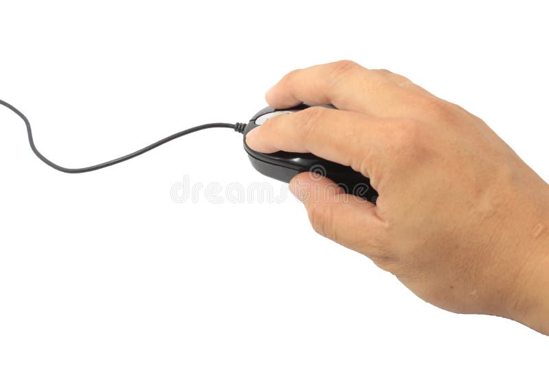 Hand Holding Computer Mouse Stock Photo - Image of keypad, cable: 35136342