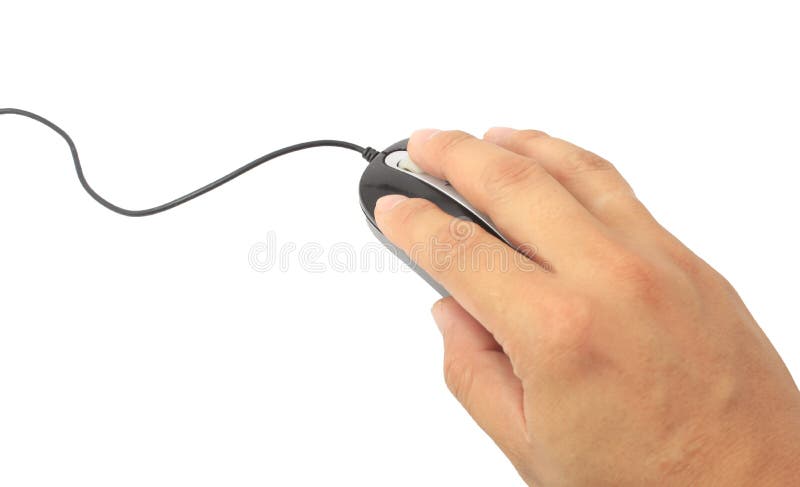 Hand Holding Computer Mouse Stock Photo - Image of hardware, closeup ...