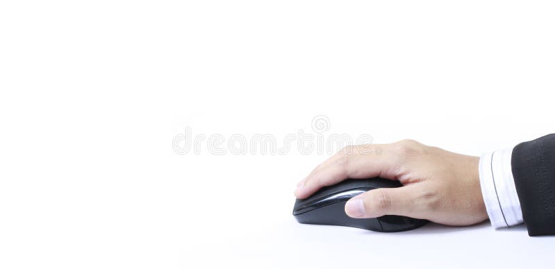 Hand Holding Computer Mouse. Technology Network Stock Photo - Image of ...
