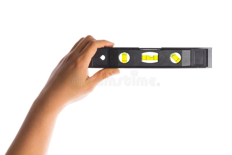 Construction Bubble Spirit Level and House Plan Stock Image - Image of ...