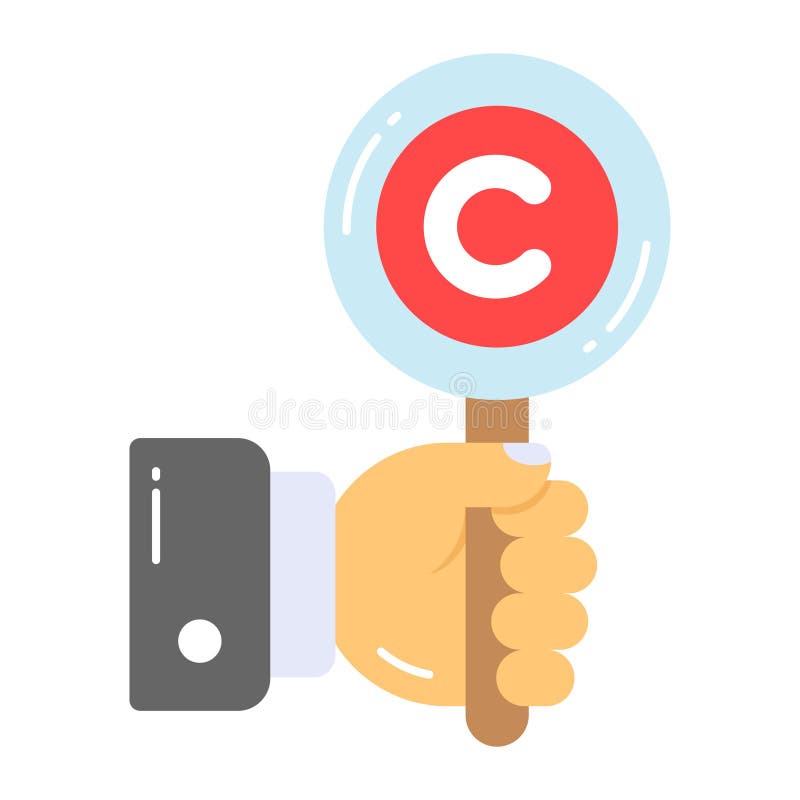 Hand Holding Copyright Banner Vector Design of Copyright Stock Vector ...