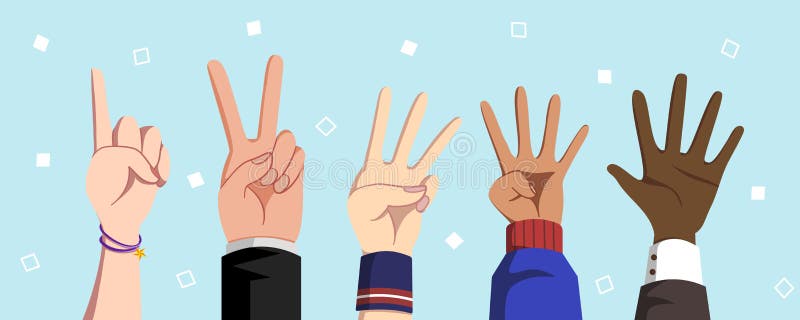 Hand Holding Counting Number, Hands Showing Numbers One, Two, Three ...