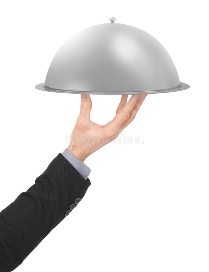 Hand Holding an Covered Tray Stock Image - Image of people, covered ...