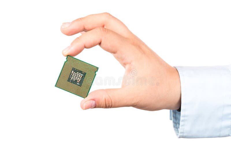 Fingers Hold Modern Central Processor Unit Stock Photos - Free ...
