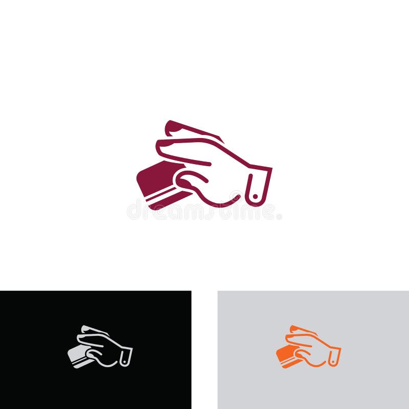 Hand Holding Credit Card Business Icon Image Design Stock Illustration ...