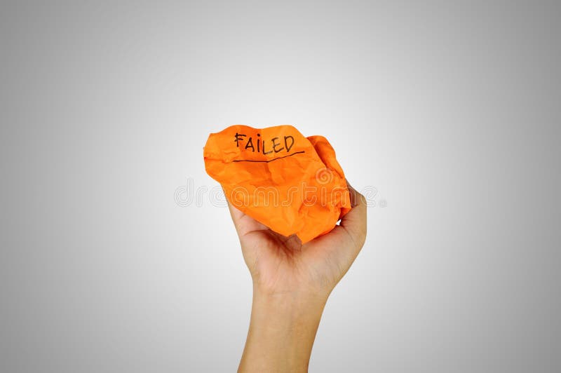 Hand Holding Crumpled Paper Failed Writing Stock Photos - Free ...
