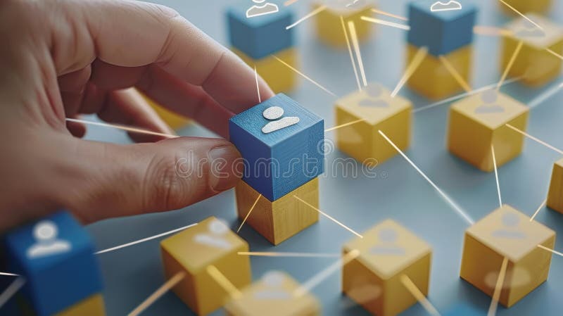 The Hand Holding Cube.AI Generated Image Stock Photo - Image of team, people: 382832332