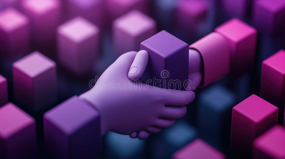 A Hand Holding a Cube in Front of Another One, AI Stock Photo - Image ...