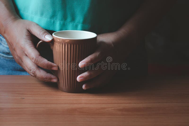 Hand Holding a Cup of Coffee.Copy Space Stock Photo - Image of ...