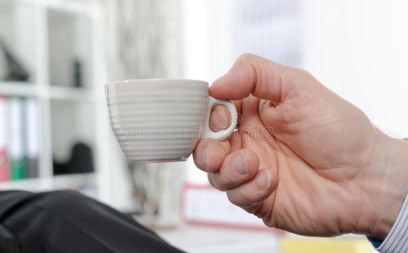 Hand Holding a Cup of Coffee Stock Image - Image of holding, relax ...