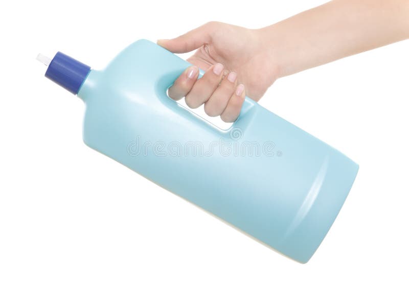 Hand holding a detergent stock image. Image of housework - 32034555