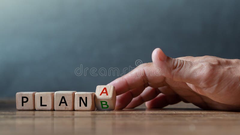 Dice with Text for Illustration of `plan a and Plan B` Words Stock ...