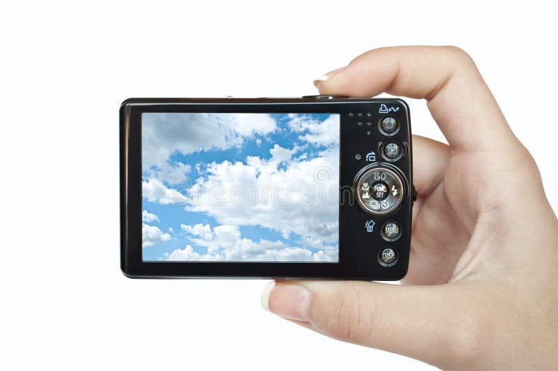 Hands with Digital Photo Camera Taking Picture Stock Image - Image of ...