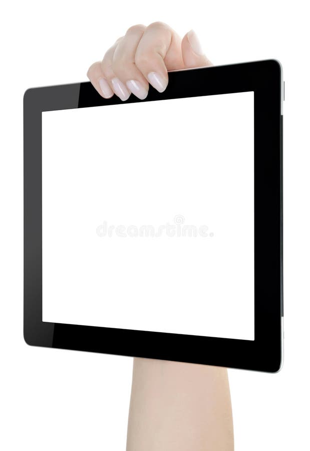 Hand Holding Digital Tablet Stock Photo - Image of frame, board: 32956576