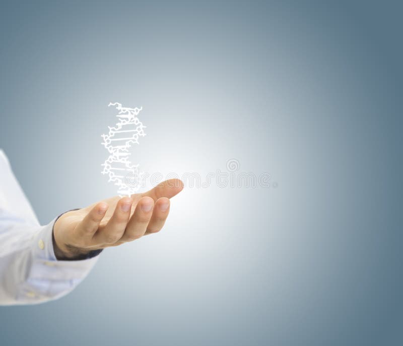 Hand Holding a DNA Fragment Stock Photo - Image of equipment, chemistry ...