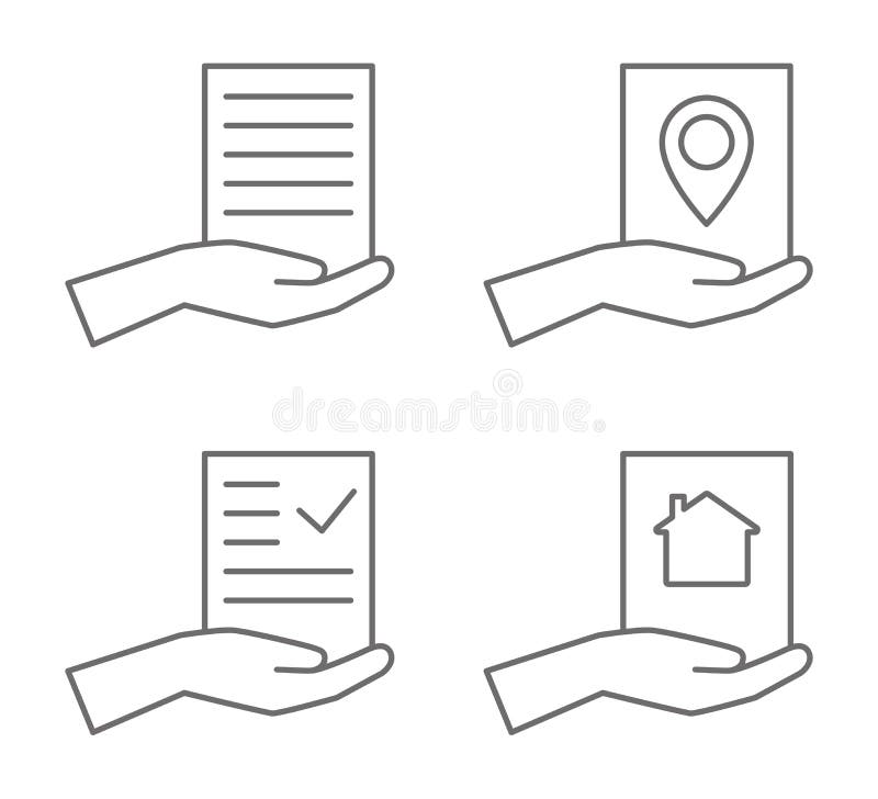 Hand holding document page stock vector. Illustration of business ...