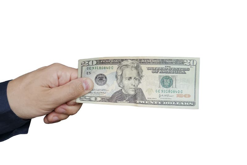 Folded twenty dollar bills stock image. Image of denero - 4251699