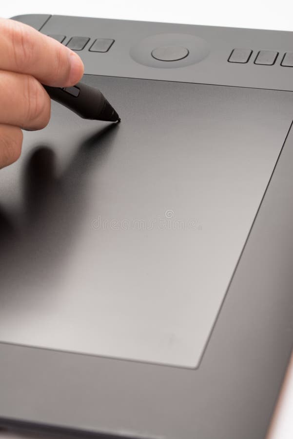 Hand Holding Drawing Tablet for Graphic Designer Stock Photo - Image of ...