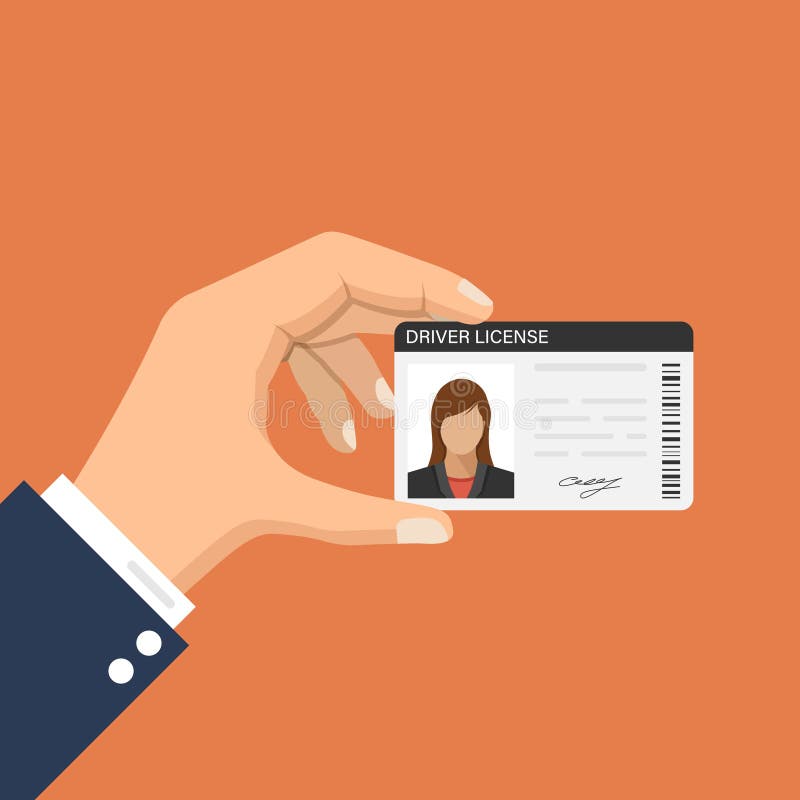 Driver License Icon in Comic Style. Id Card Cartoon Vector Illustration ...