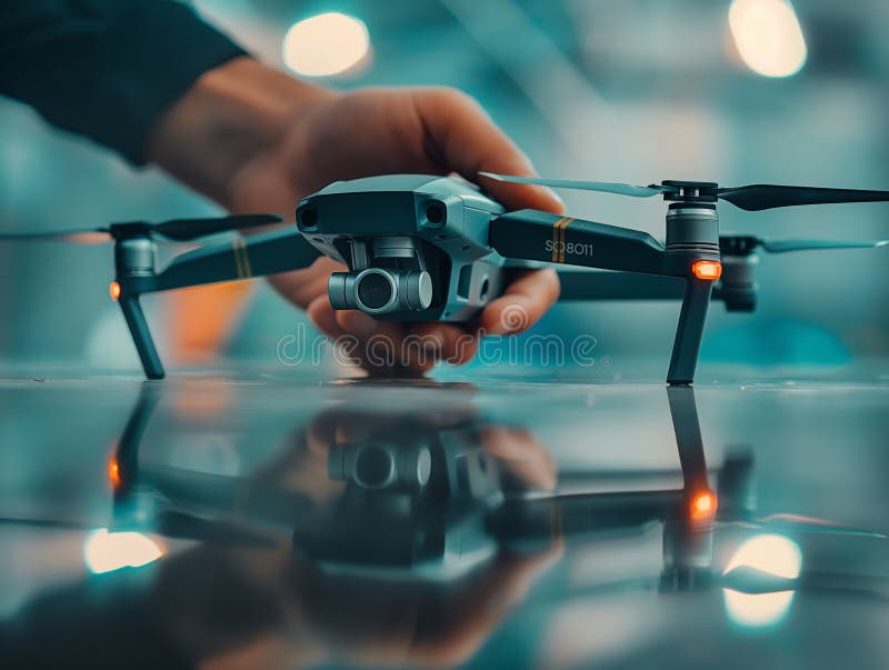 Hand Holding Drone before Takeoff Stock Photo - Image of aviation ...