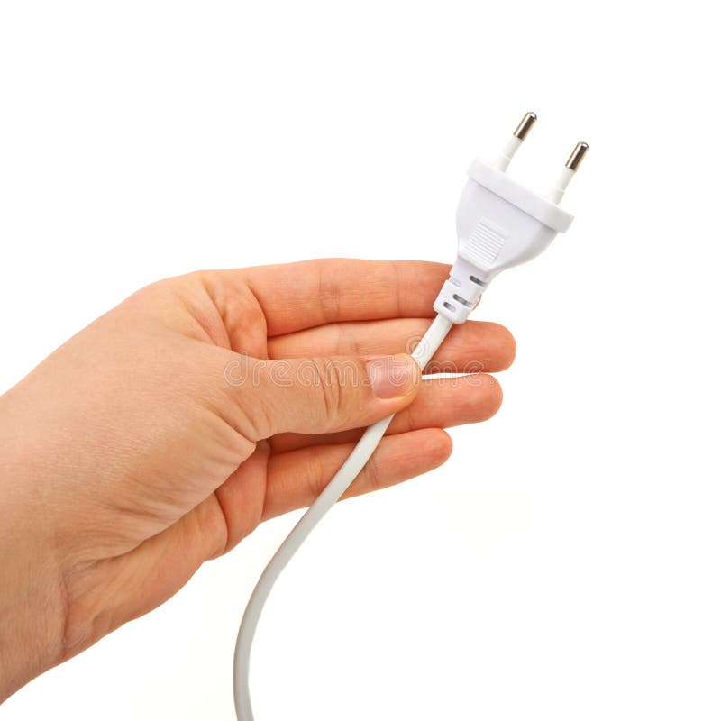 Hand Holding Electric Plug. Stock Image - Image of electrical ...