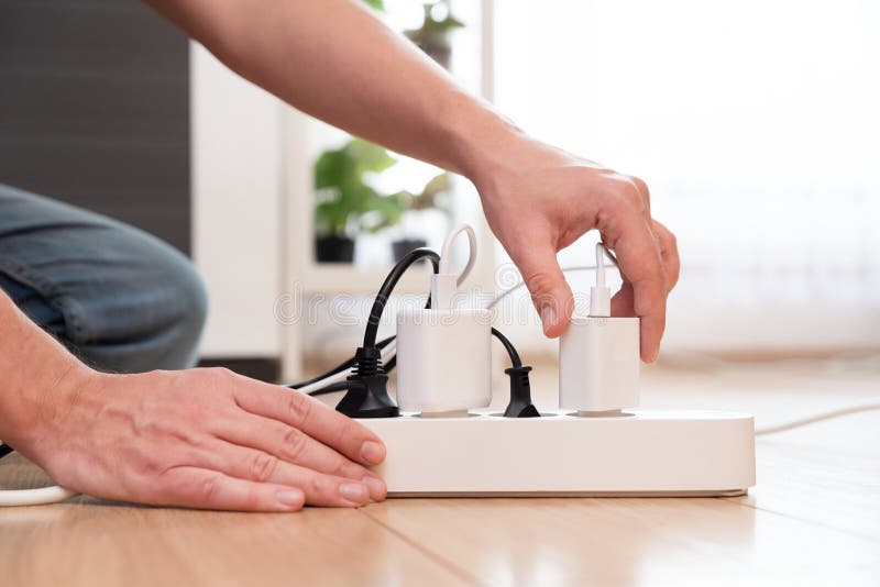 Multiple Socket with Plugs, Energy Efficiency Stock Photo - Image of ... Multiple Socket with Plugs, Energy Efficiency Stock Photo - Image of ...