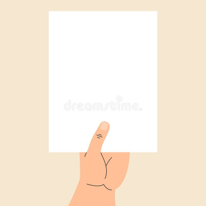 Hand Holding an Empty Banner Vector Isolated Stock Vector ...