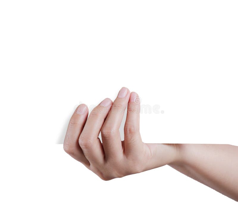 Hand holding empty paper stock photo. Image of hand, finger - 25880378