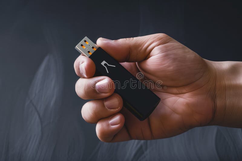 Hand Holding an Encrypted Usb for Secure File Transfer Stock ...