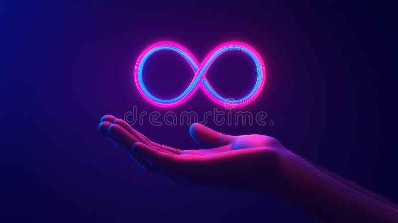The Hand is Holding an Endless Infinity Sign, a Representation of the ...