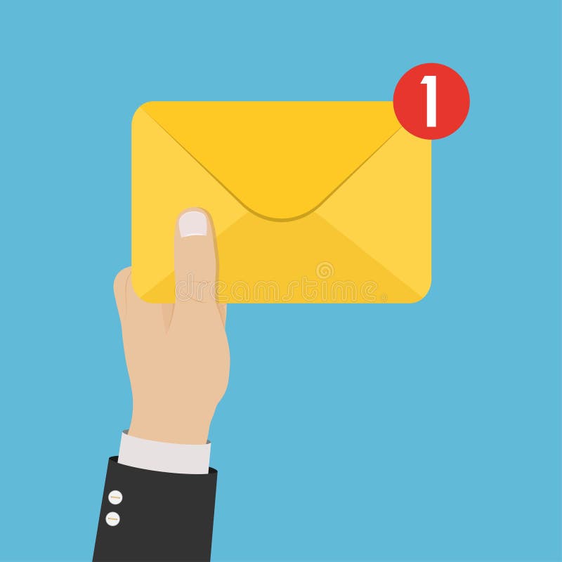 Mail Icon Set. Envelope Sign. One Incoming Message. New Email ...