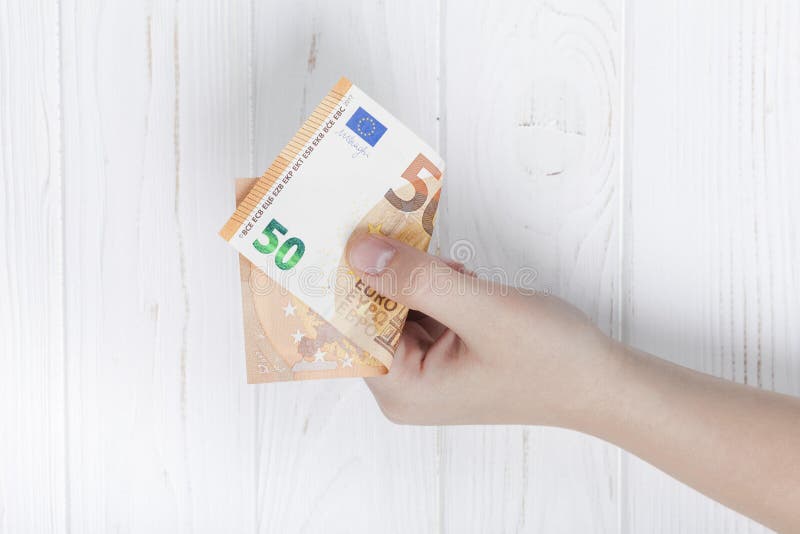 Hand Holding Euro Bank Note. High Quality Photo Stock Image - Image of ...