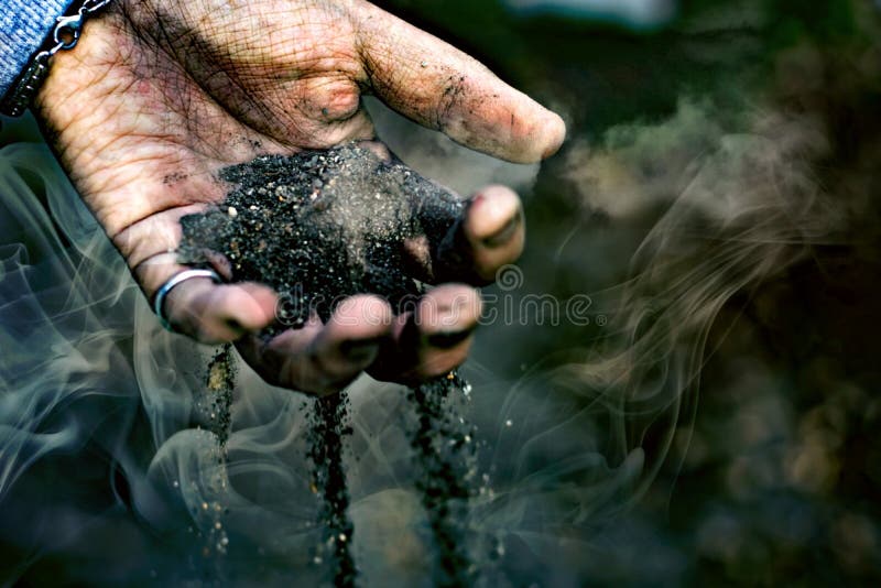 Hand, Holding a Falling Ash. Stock Image - Image of falling, hand ...