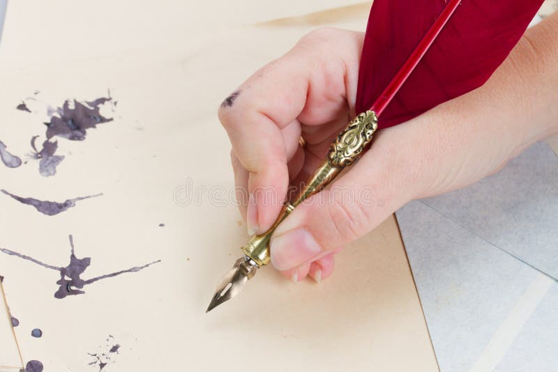 284 Hand Holding Feather Pen Stock Photos - Free & Royalty-Free Stock ...