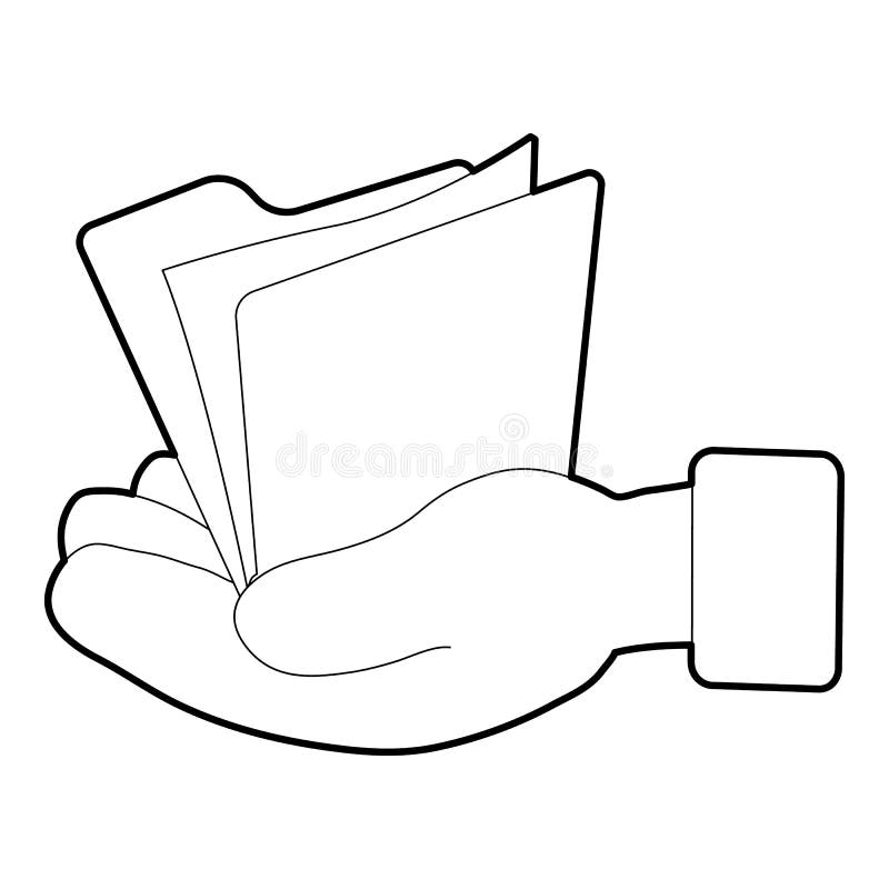 Hand Holding File Folder Icon, Isometric 3d Style Stock Vector ...