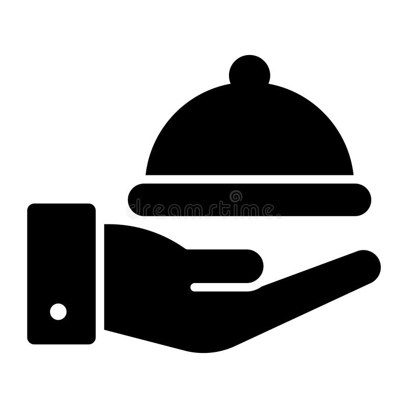 A Hand Holding Food Tray Concept of Food Service Stock Vector ...