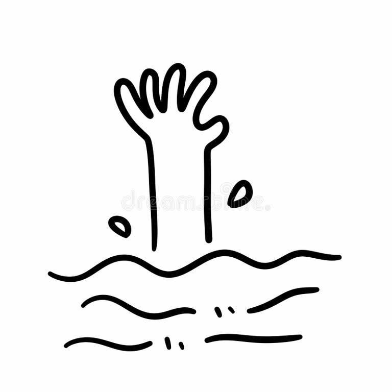 Hand Holding Form Water Icon Stock Illustration - Illustration of ...